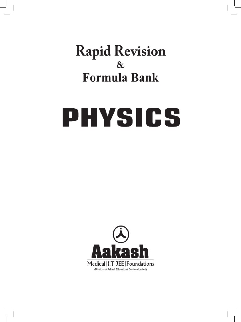 Rapid Revision & Formula - Phy | PDF | Significant Figures | Classical Mechanics