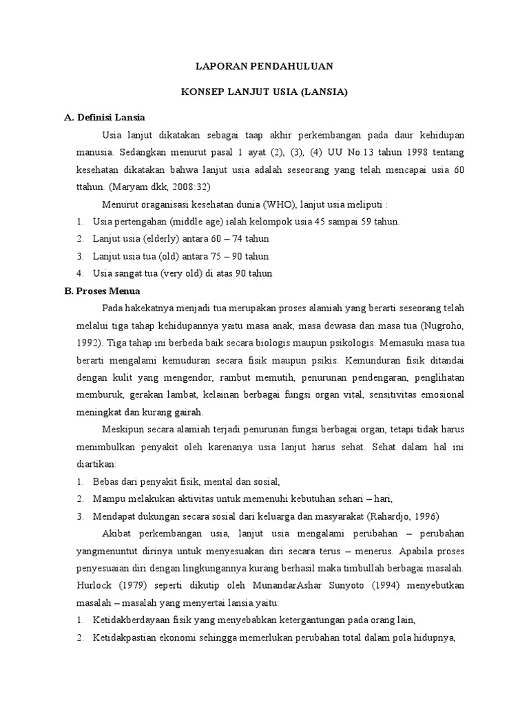 Konsep Lansia | PDF | Pengembangan Diri | Sains & Matematika