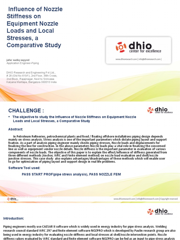 Nozzle Stiffness Impact on Loads | PDF | Stress (Mechanics) | Bending