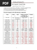Common Oxidation Numbers Chart | PDF