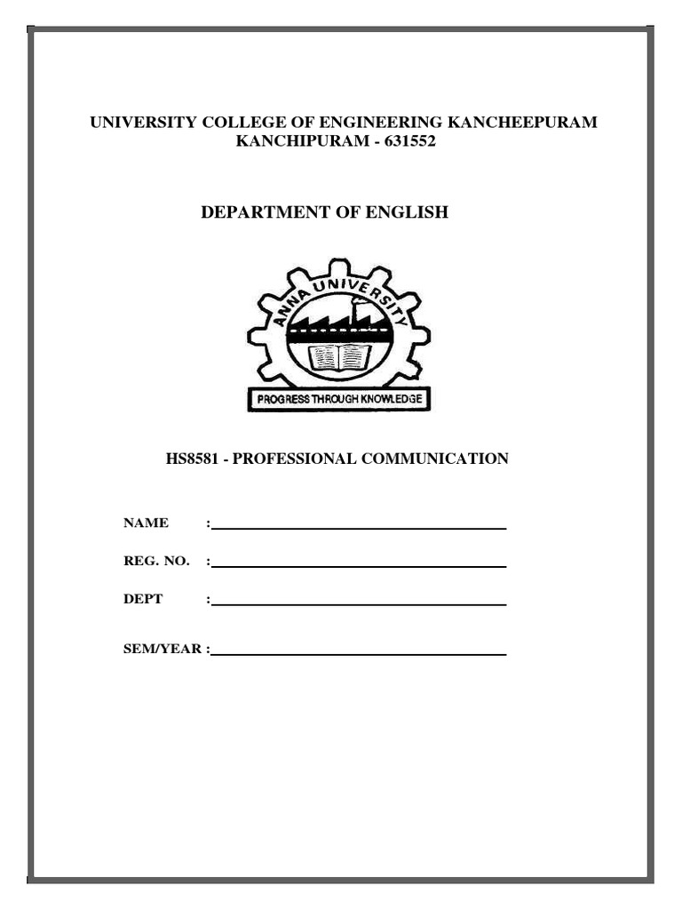 Prof Communication Cover Page | PDF | Science & Mathematics | Computers