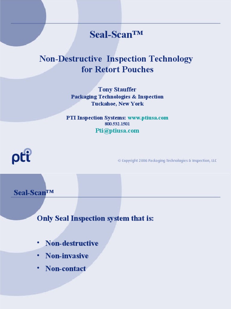Seal-Scan Inspection for Pouches 109 | Nature | Free 30-day Trial | Scribd