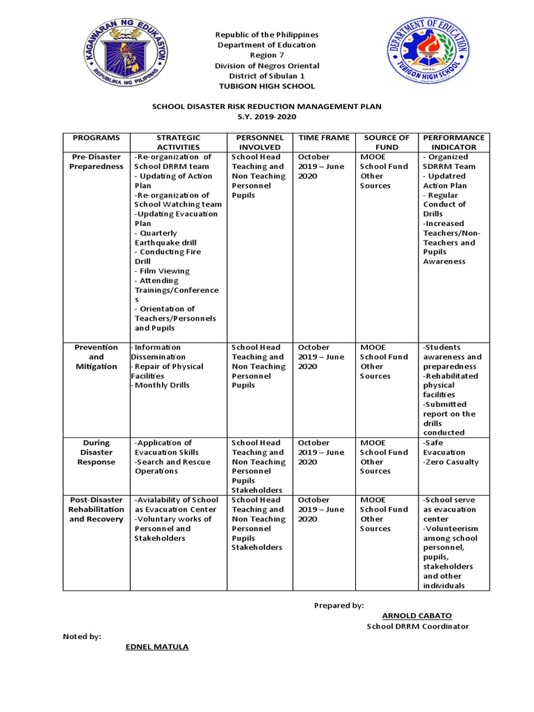 SDRRM Plan | PDF | Emergency Management | Occupational Safety And Health