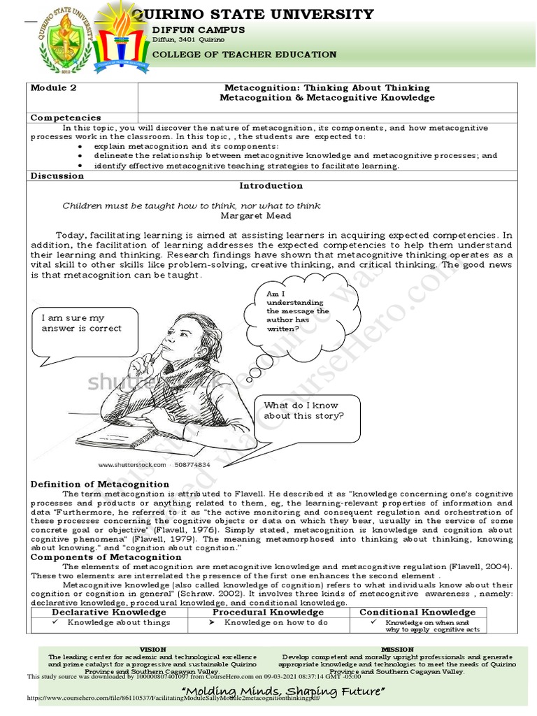 This Study Resource Was: Diffun Campus | PDF | Metacognition | Learning