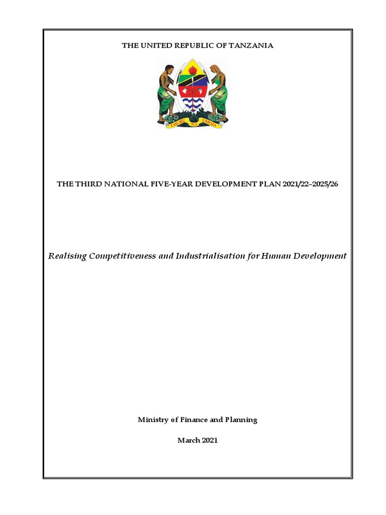 Fydp III English Version - 12.03.2021 | PDF | Tanzania | Private Sector ...