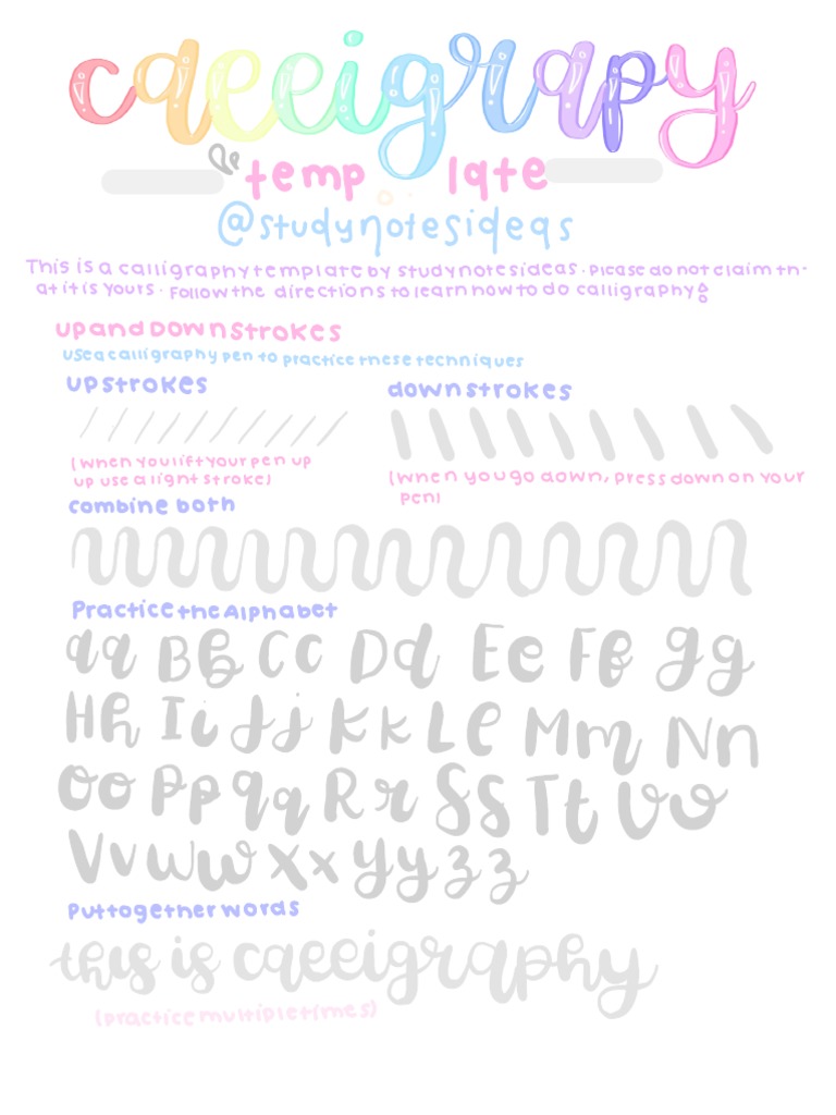 Calligraphy Template | PDF