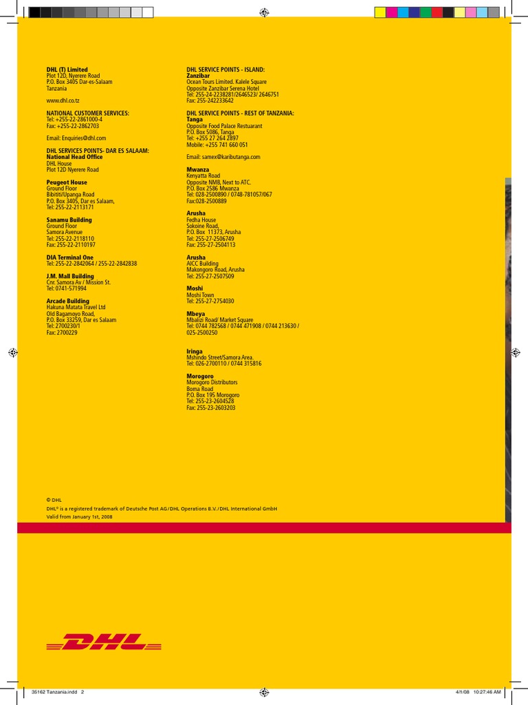 DHL T Limited DHL Service Points Island | PDF | Courier | World Wide Web