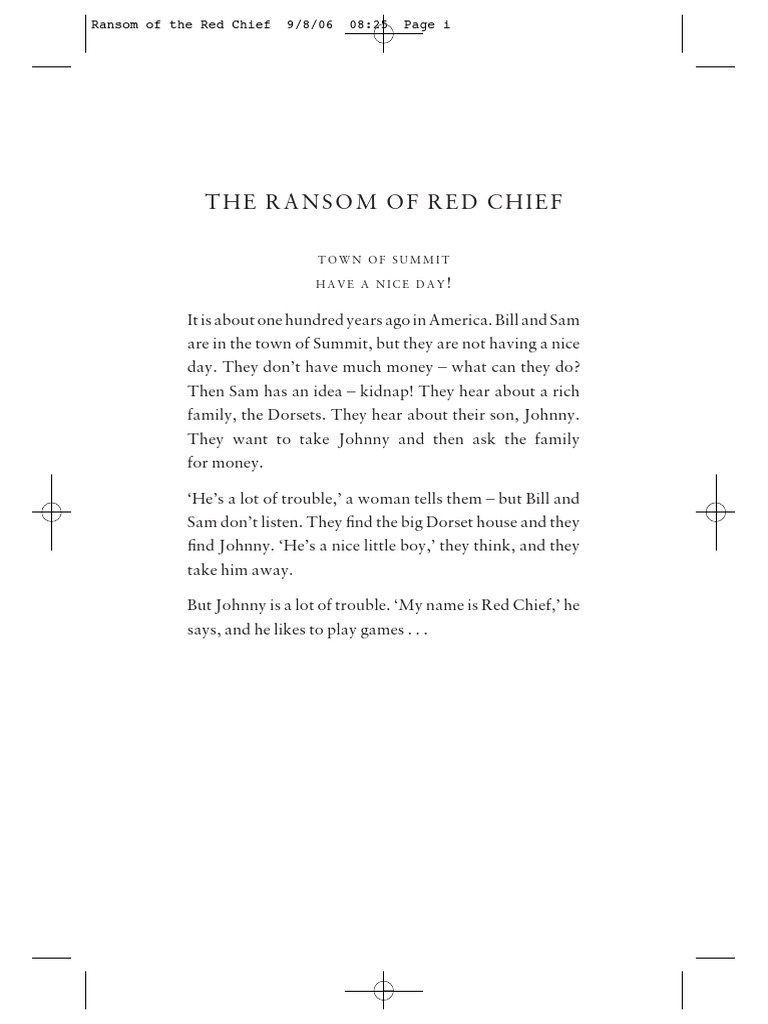 S0 O. Henry - The Ransom of Red Chief | PDF | Young Adult