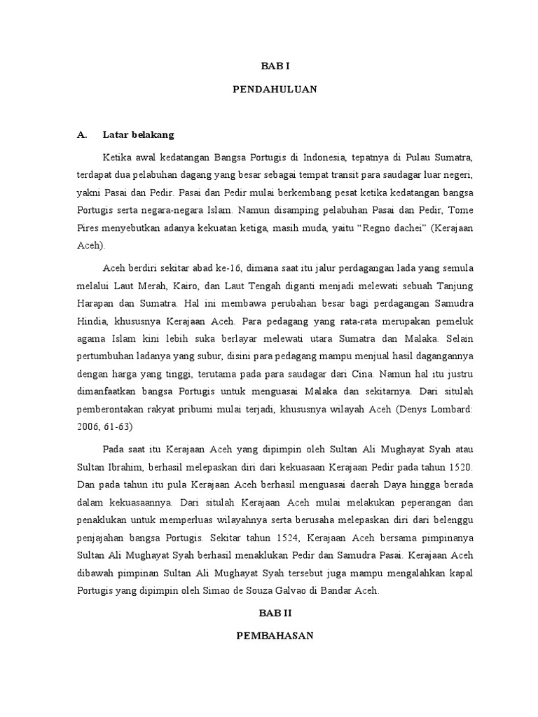 Makalah Kerajaan Aceh | PDF | Sejarah