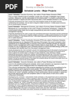 Schedule Levels From Level 1 To 5 | PDF | Project Management | Business