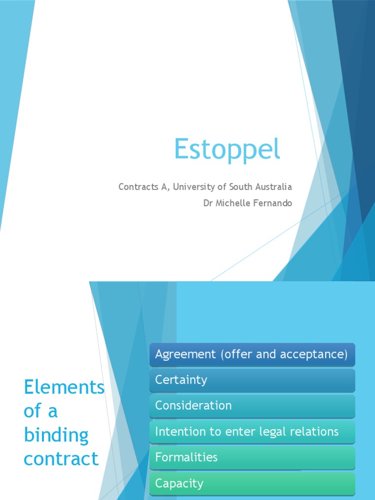 Estoppel Contract Basics | PDF | Estoppel | Law Of Obligations
