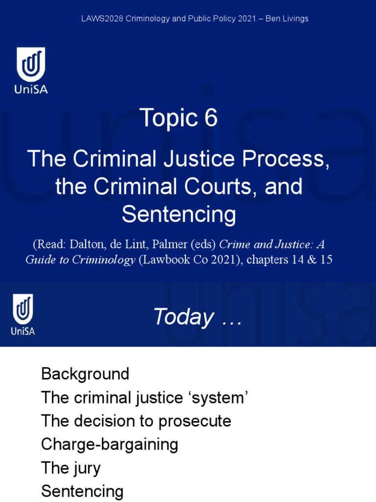 LAWS2028 Criminology and Public Policy - SP5 2021 - Topic 6 - The ...