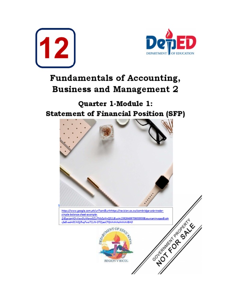 Fundamentals of Accounting, Business and Management 2: Quarter 1-Module ...