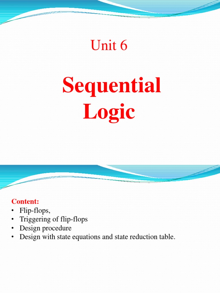 Chapter 6 Sequential Logic | PDF | Computer Hardware | Information And ...