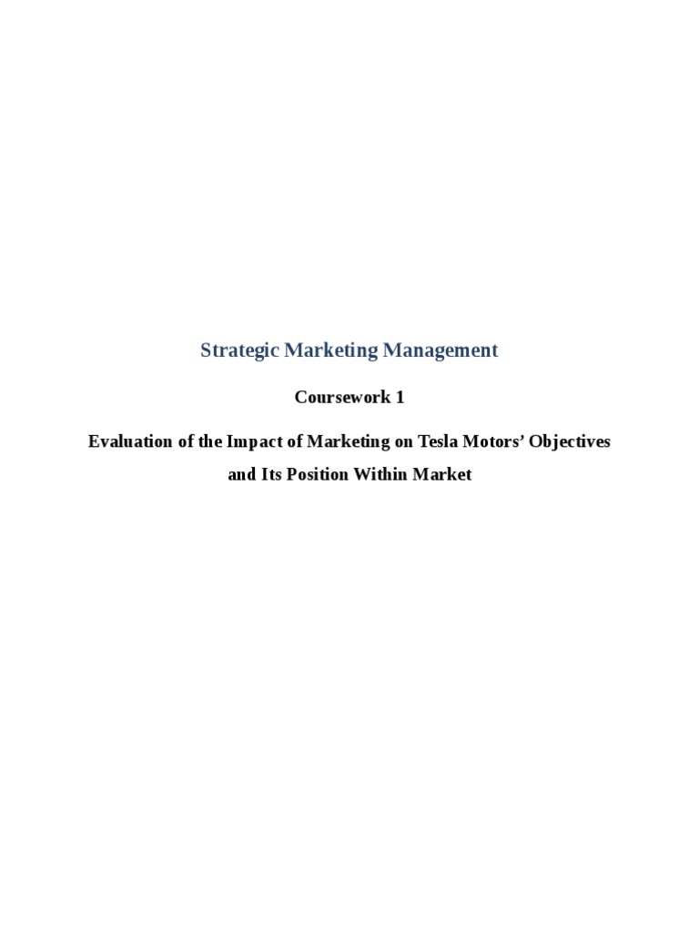 Strategic Management Tesla | PDF | Marketing Strategy | Strategic ...