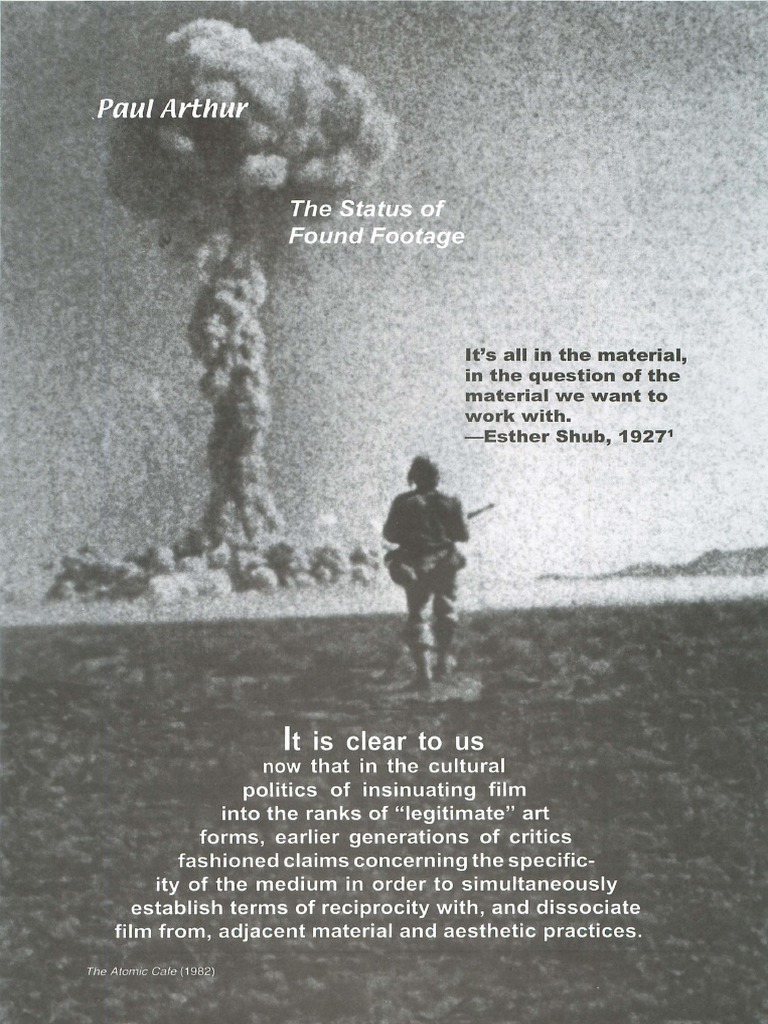 ARTHUR, Paul - The Status of Found Footage | PDF