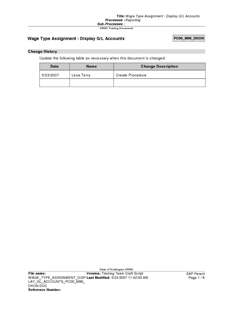 Wage Type Assignment Report Procedure | PDF | Microsoft Excel ...