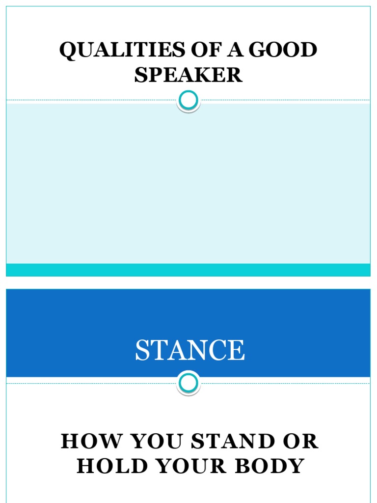 Qualities of Good Speaker | PDF | Tone (Linguistics) | Speech