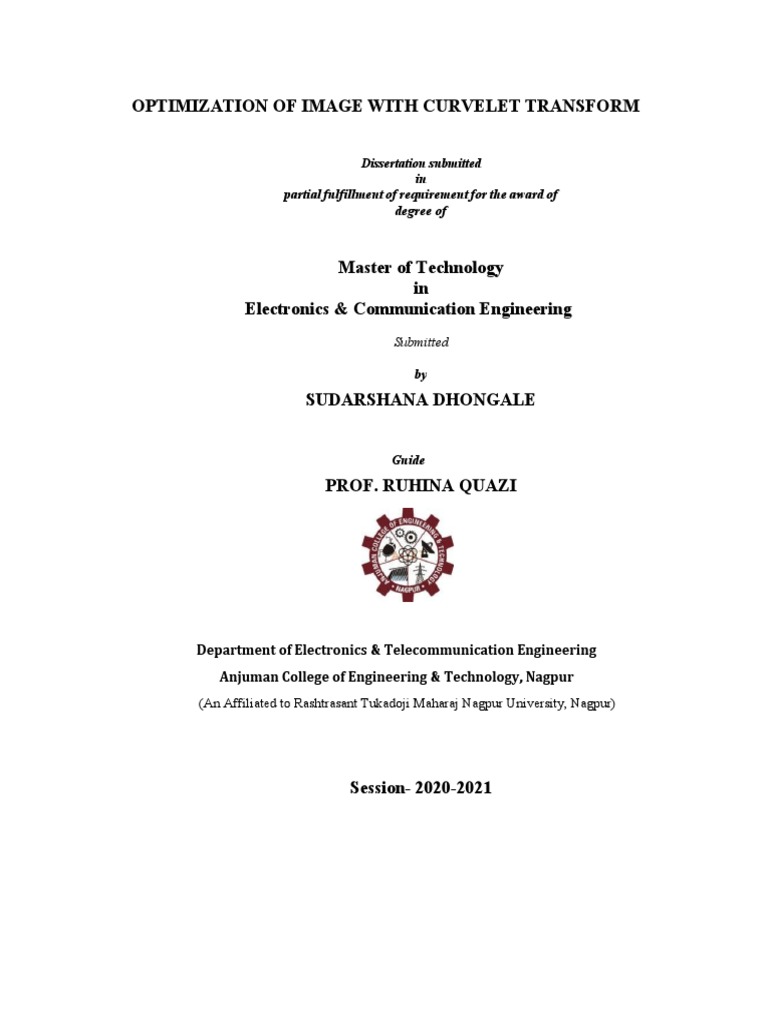 Optimization of Image With Curvelet Transform | PDF | Wavelet | Signal Processing