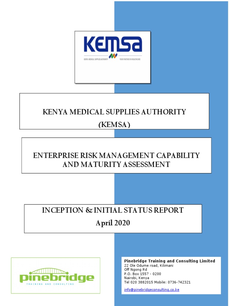 KEMSA ERM Maturity Assessment Inception Report | PDF | Risk Management ...