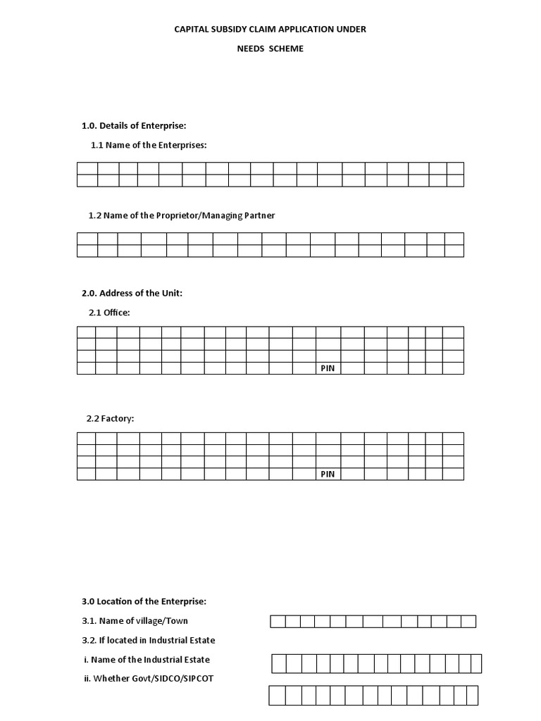 NEEDS 2nd Subsidy Claim Form | PDF | Loans | Banks