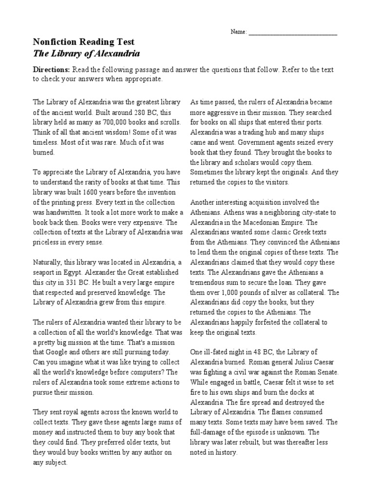 The Library of Alexandria | PDF | Social Science