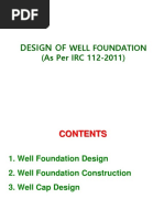Design of Well Foundation | PDF | Bending | Friction