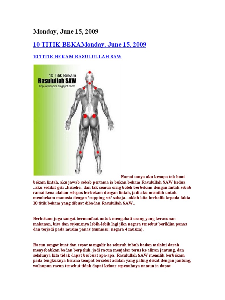 10 Titik Bekam Rosulullah SAW | PDF | Agama & Spiritualitas