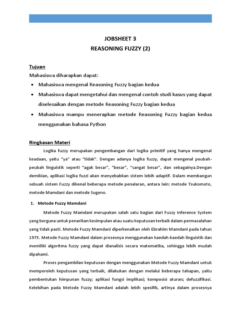 Metode Fuzzy Mamdani dalam Python | PDF