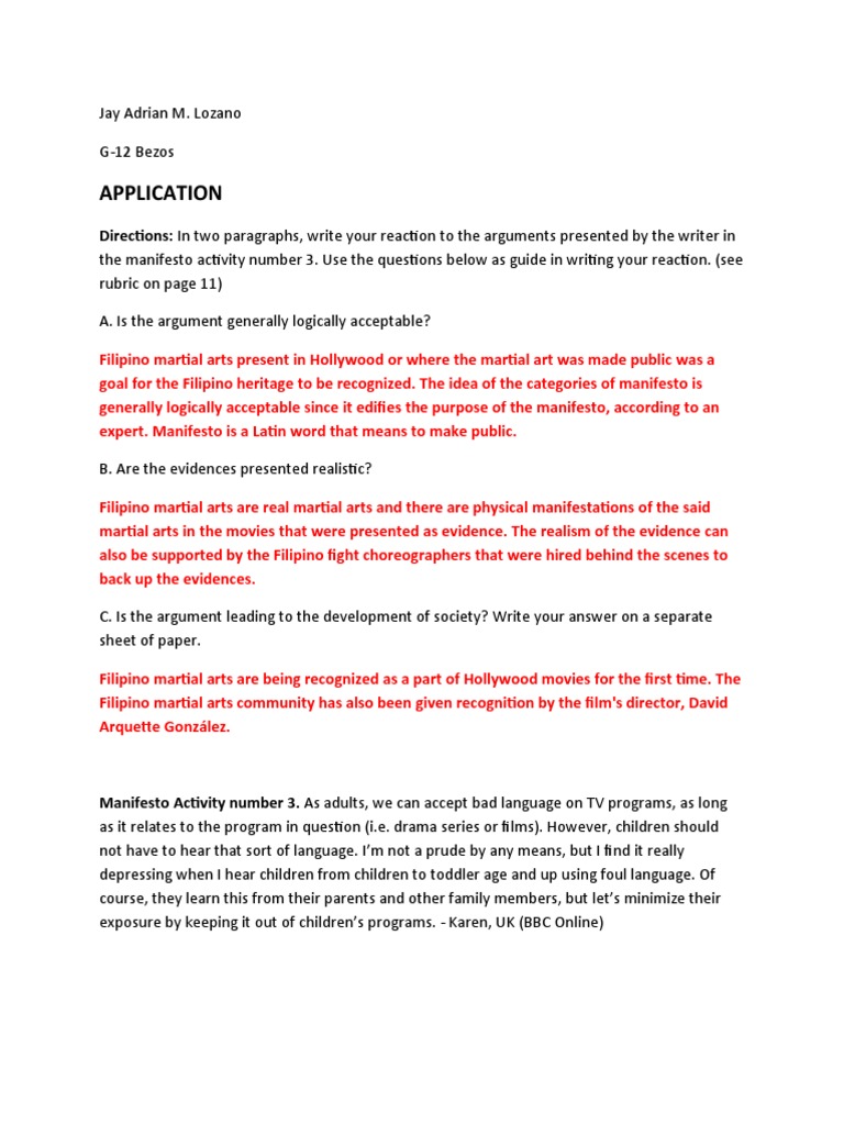 EAPP Q4module 1... Grade 12 Bezos | PDF | Argument | Cognition