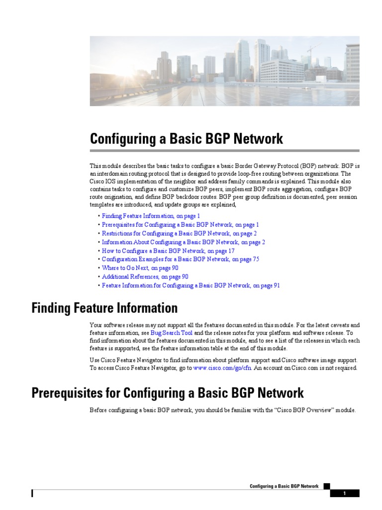 Configuring A Basic BGP Network | PDF | Routing | Ip Address