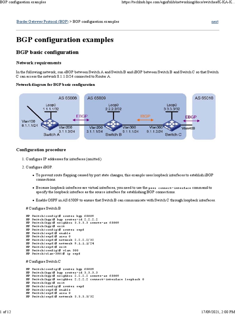 BGP Configuration in Details | PDF | Router (Computing) | Routing