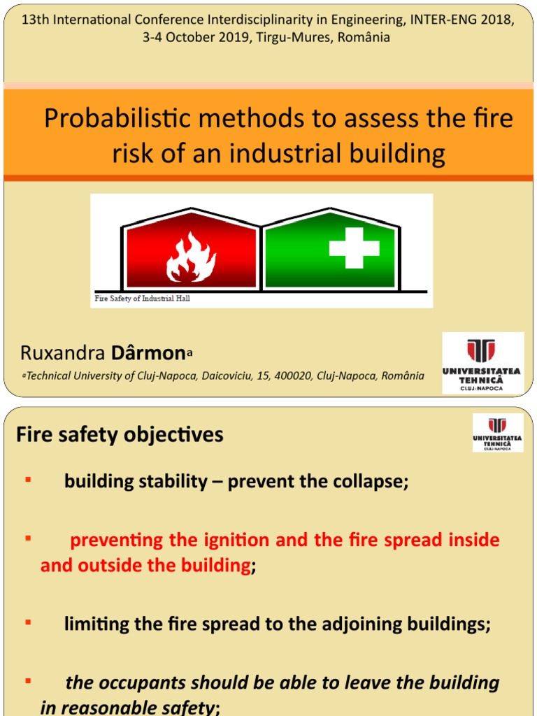 Probabilistic Methods To Assess The Fire Risk of An Industrial Building ...