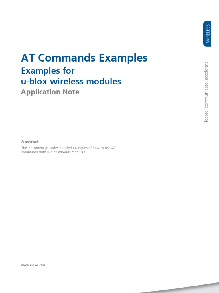 AT Commands Examples Application Note (GSM.G1-CS-09003) | PDF | Network ...