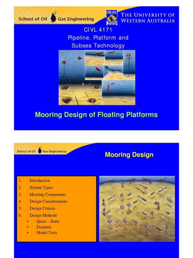 Mooring Design of Floating Platforms - Univ of Western Australia ...