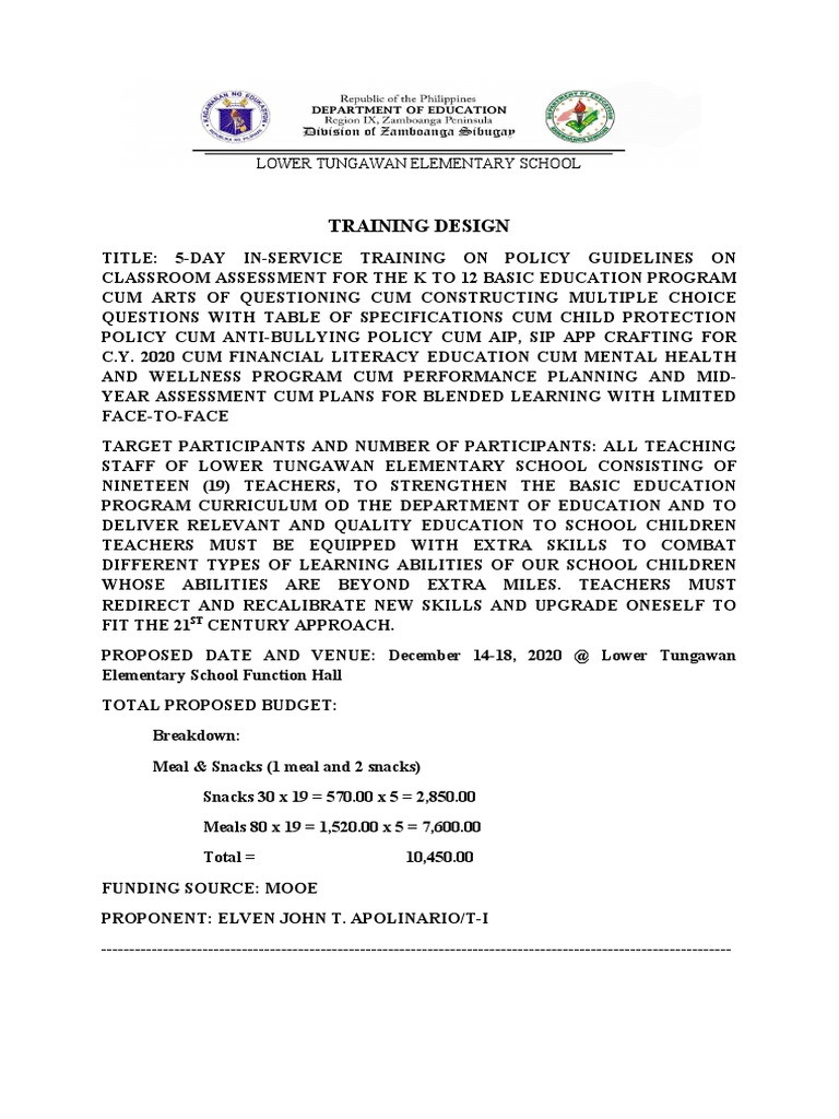 Learning Design Template | PDF | Teachers | Curriculum