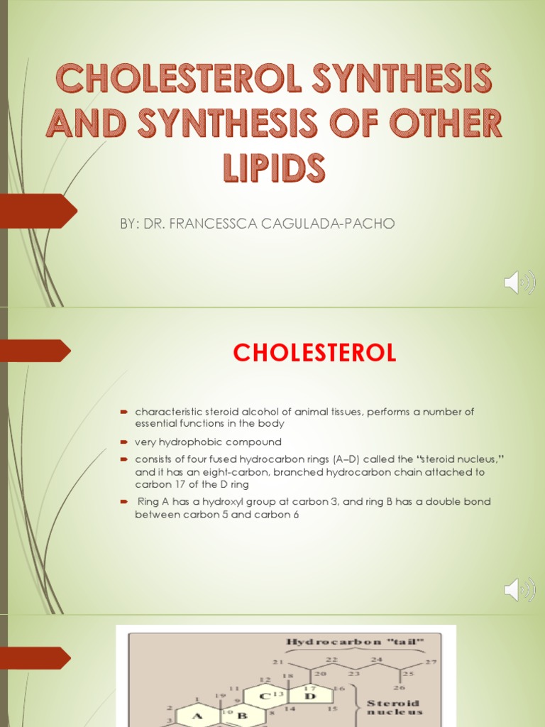 Cholesterol Metabolism Overview | PDF | Lipoprotein | Cholesterol