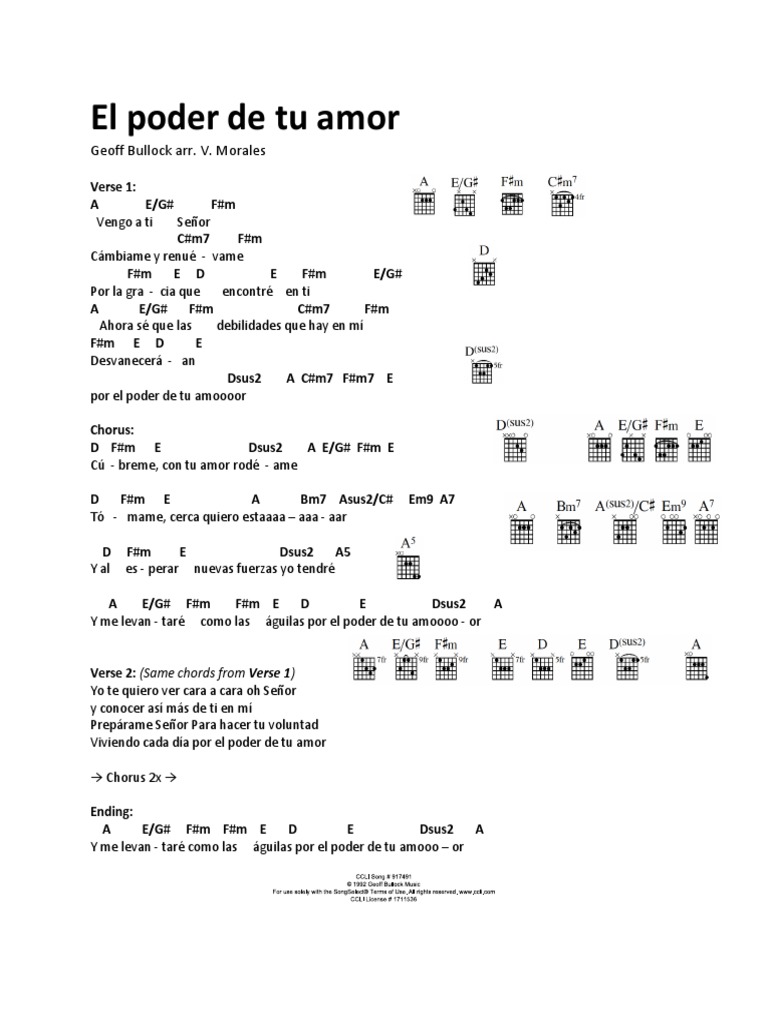 El Poder de Tu Amor Chart | PDF