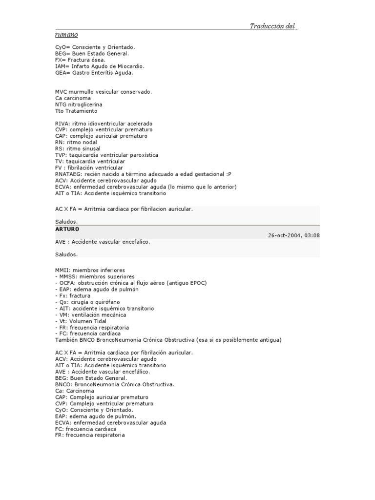 Abreviaturas medicas