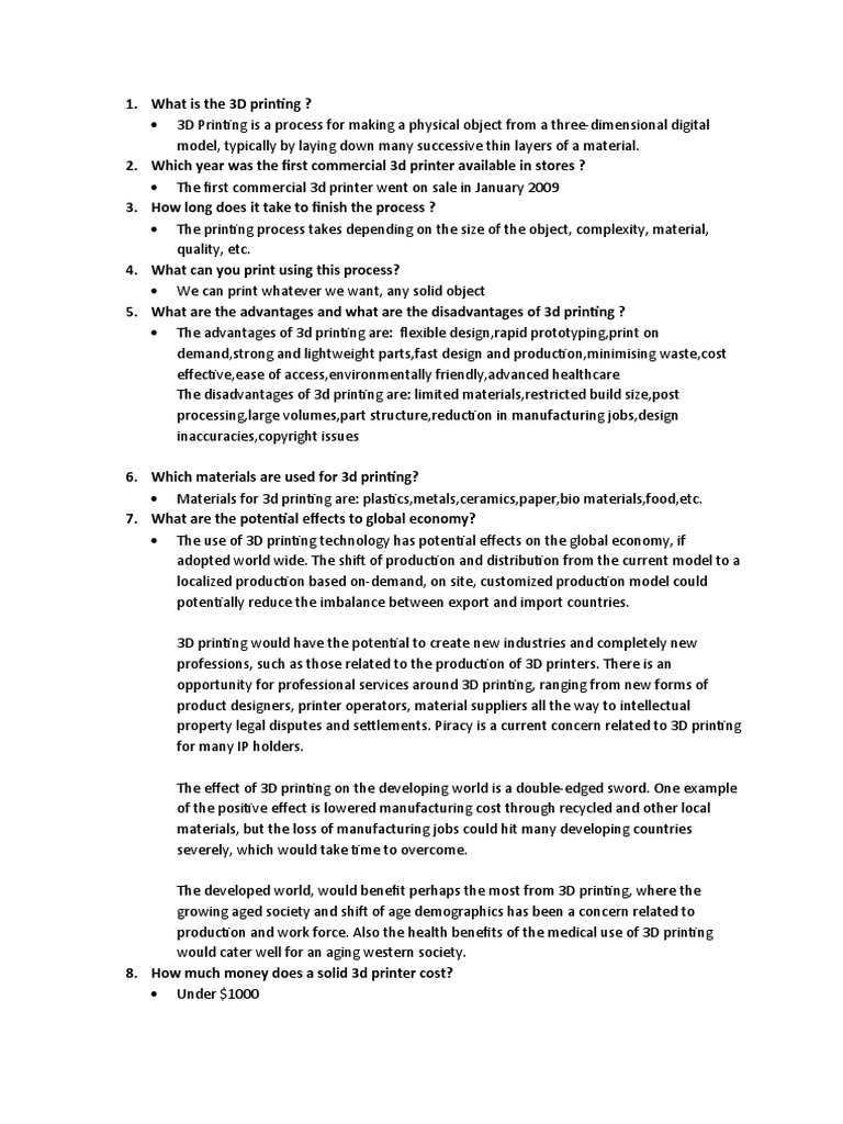 What Is The 3D Printing | PDF | 3 D Printing | Printing