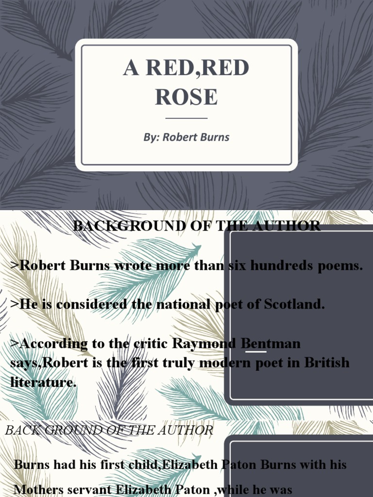 A Red, Red Rose | PDF | Robert Burns