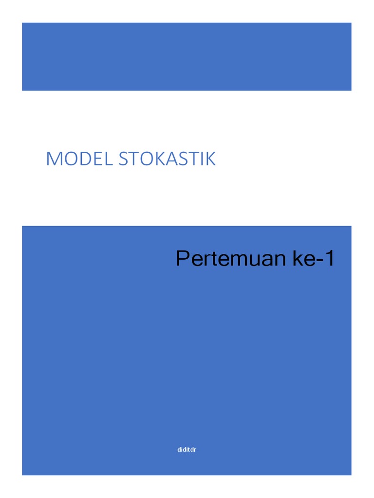 Modul 1 Model Stokastik | PDF | Bisnis