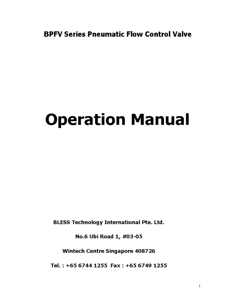 BPFV Series Pneumatic Flow Control Valve P3 Positioner Edited | PDF ...