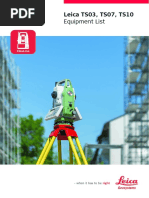 Equipment List Leica Ts16 Total Station | PDF | Usb | Battery Charger