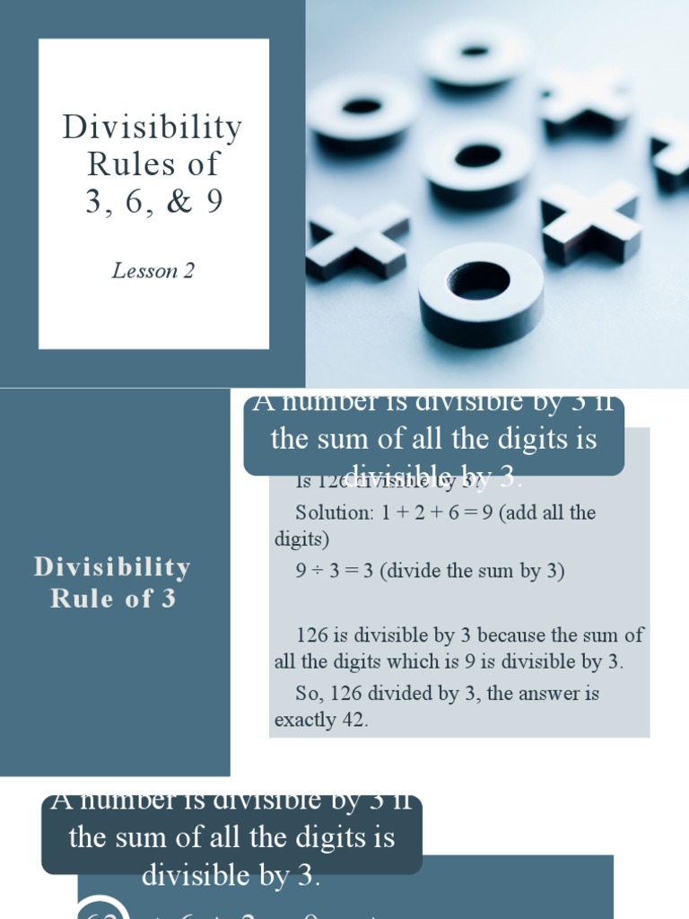 Lesson 2 Divisibility Rules of 3, 6, & 9 | PDF | Arithmetic | Mathematics
