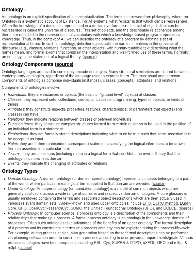 Ontology Components | PDF | Ontology (Information Science) | Class (Computer Programming)