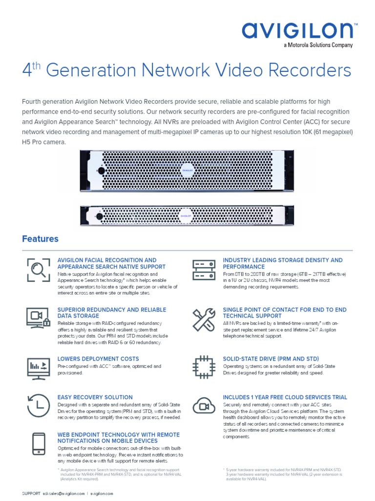 4 Generation Network Video Recorders: Features | PDF | Solid State ...