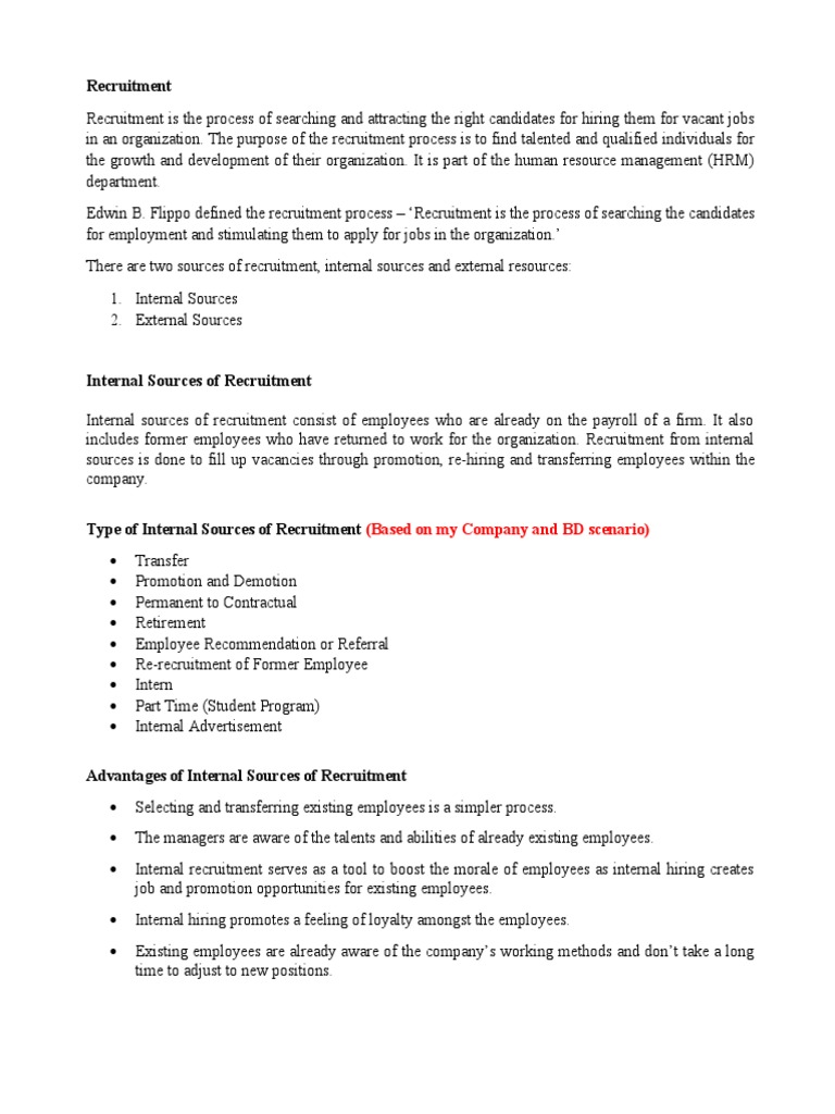 Recruitment Process Guide | PDF | Recruitment | Employment