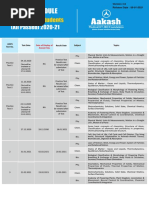 Aakash Test Schedule | PDF