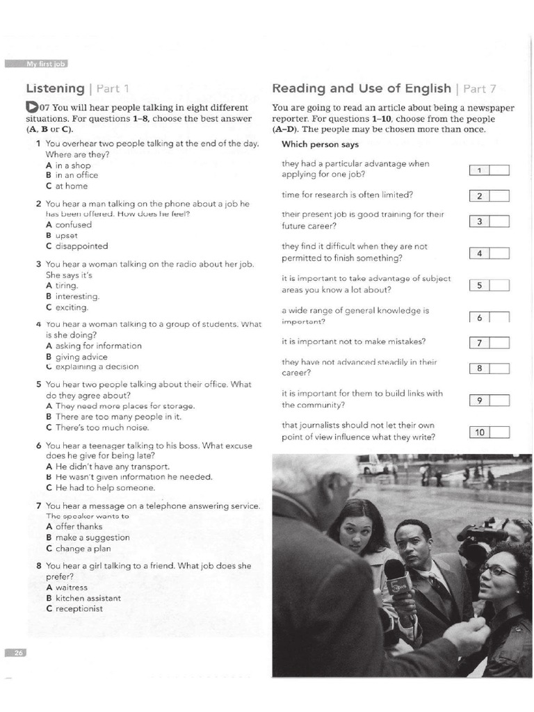 Reading Listening Pdf